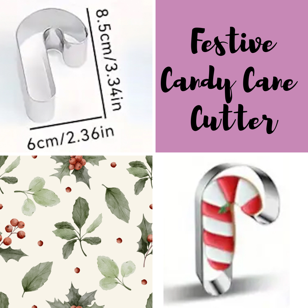 Festive Candy Cane Cutter (8.5cm x 6cm) – Sprinkles bake and party supplies