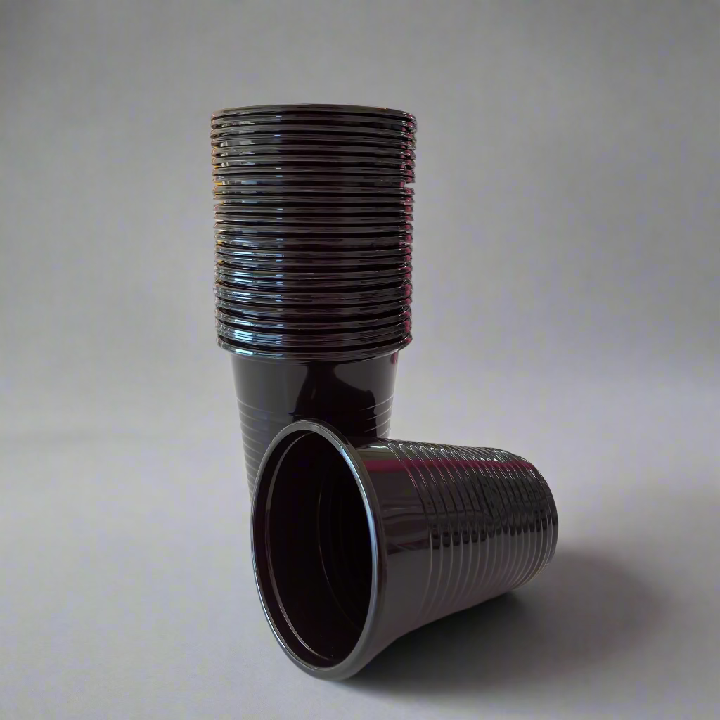 Disposable Black 200ml Plastic Cups 50pcs – Sprinkles bake and party ...