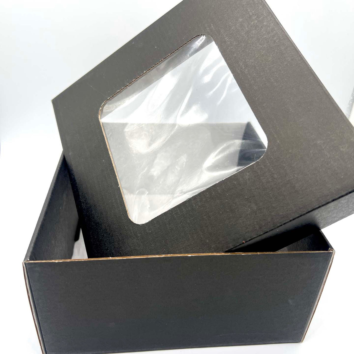 Bento Box with Window – Black (6.5" Corrugated) – Sprinkles bake and ...