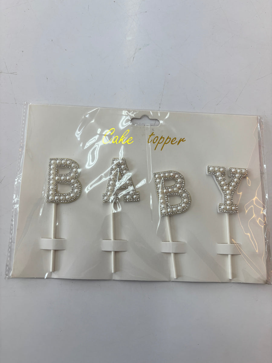 Pearl BABY Topper 4pcs – Sprinkles bake and party supplies