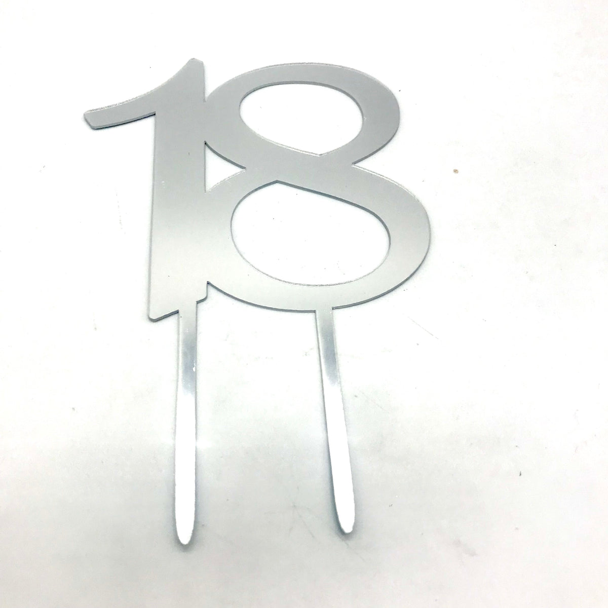 Silver NP Topper - Number 18 19602 – Sprinkles bake and party supplies