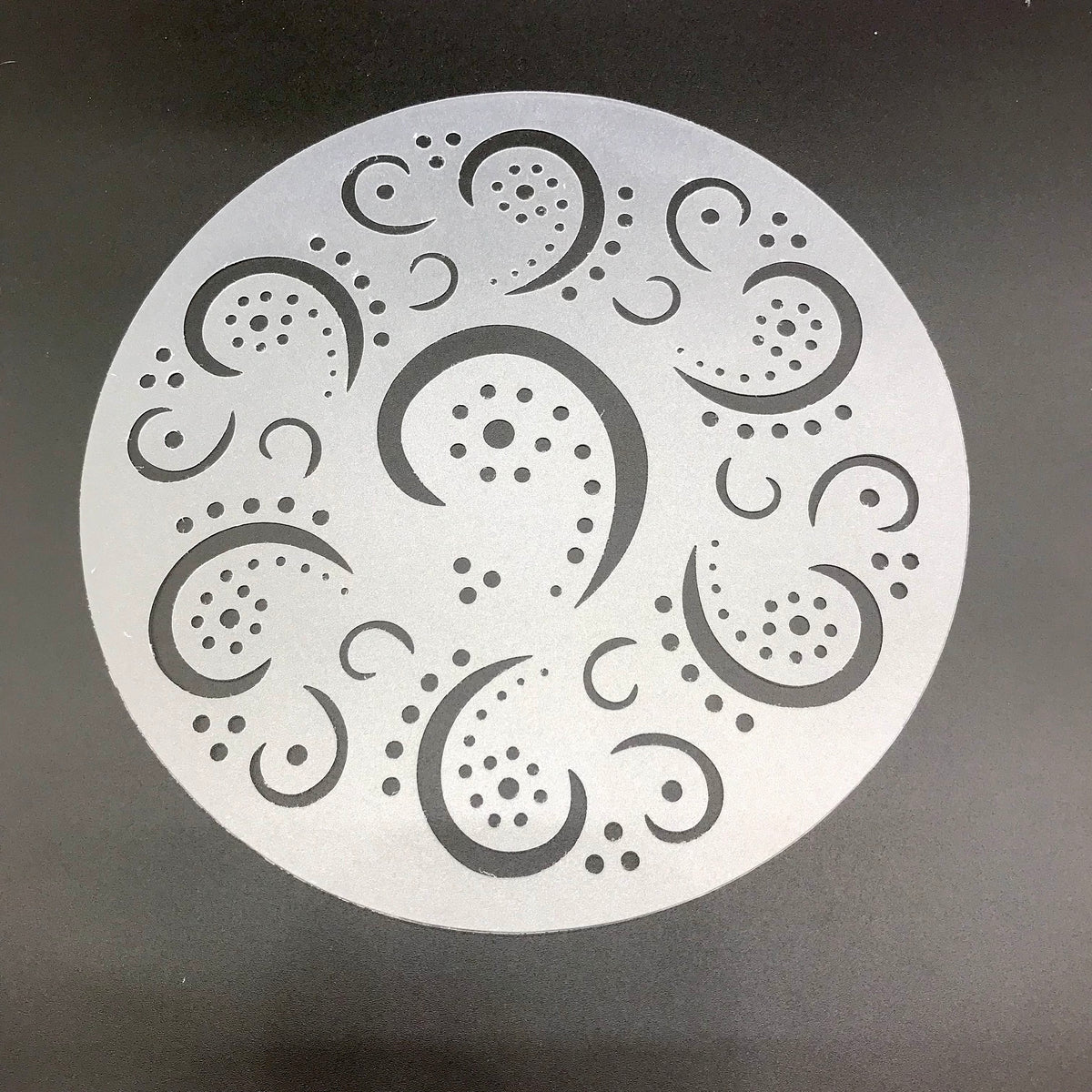 Swirl Stencil Round 20cm Style 2 – Sprinkles bake and party supplies