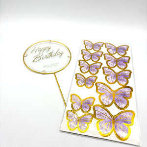 Purple Birthday Topper & Butterflies – Sprinkles bake and party supplies