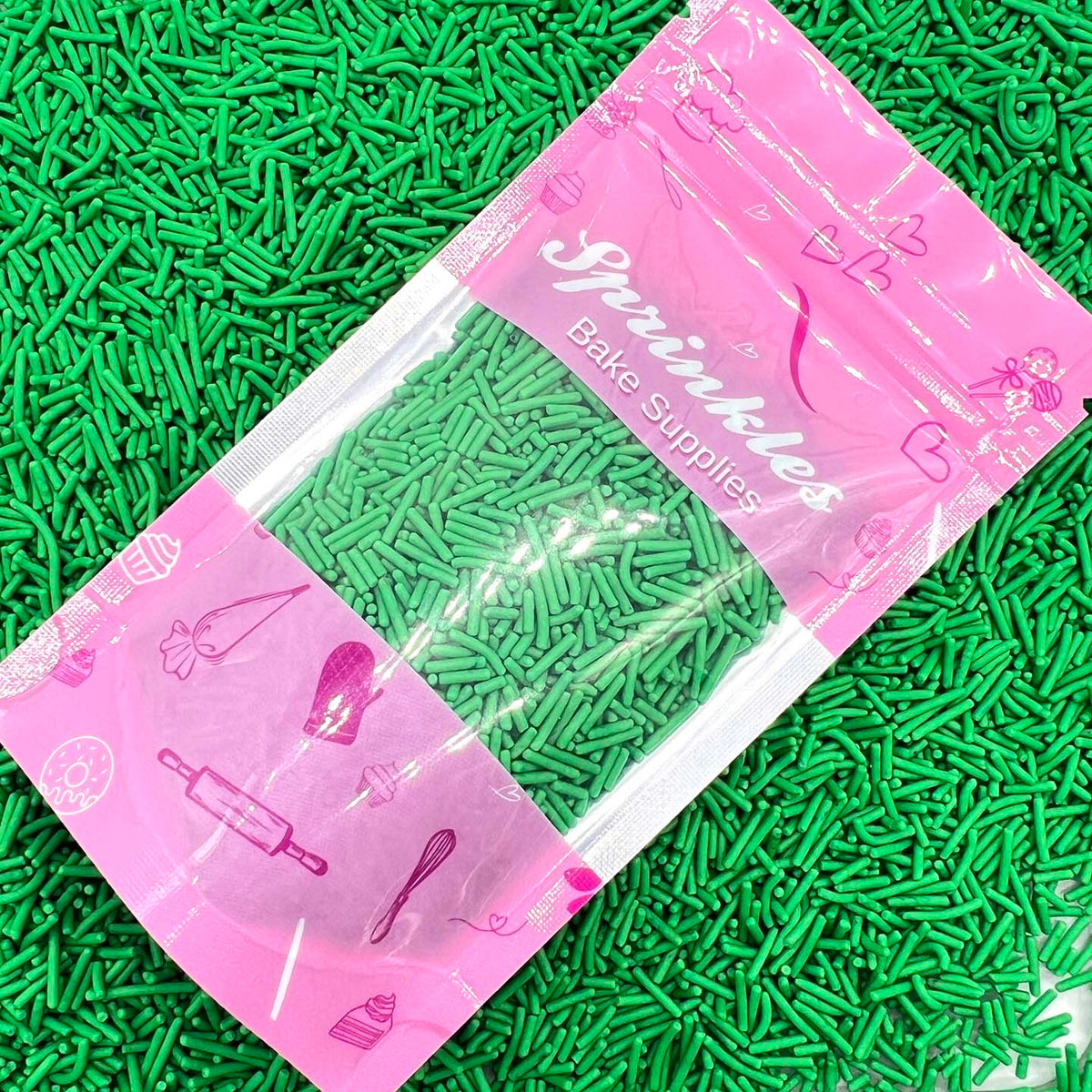 Vermicelli Green FM 50g – Sprinkles bake and party supplies