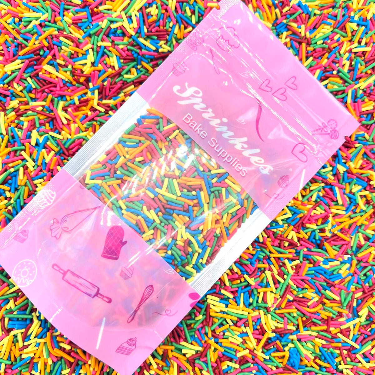 Vermicelli Rainbow Dark 50g – Sprinkles bake and party supplies